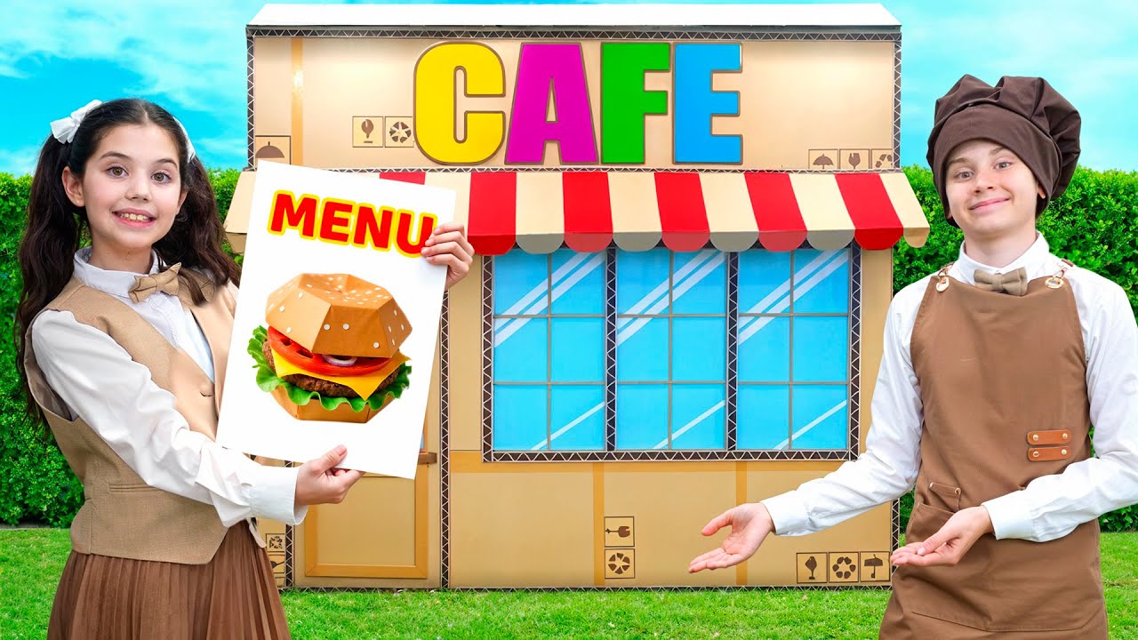 Cardboard Cafe Adventure for kids! - YouTube