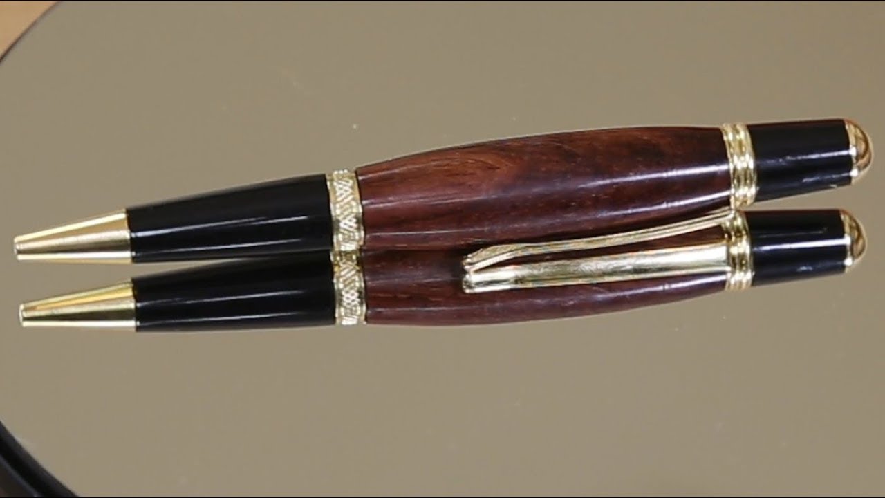 Turning a Bubinga pen - YouTube