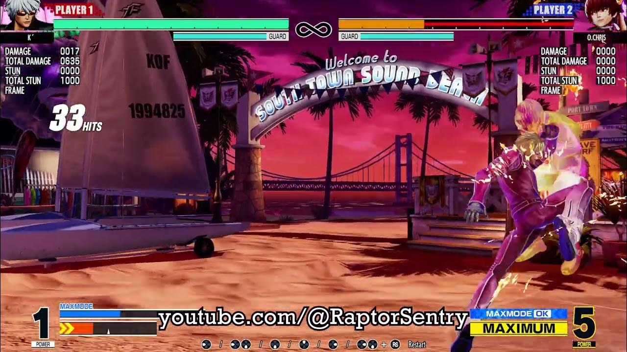 KOF XV K' Stun TOD 100% 92 Hit Corner Combo (Ideal Against Very Small Characters) - YouTube