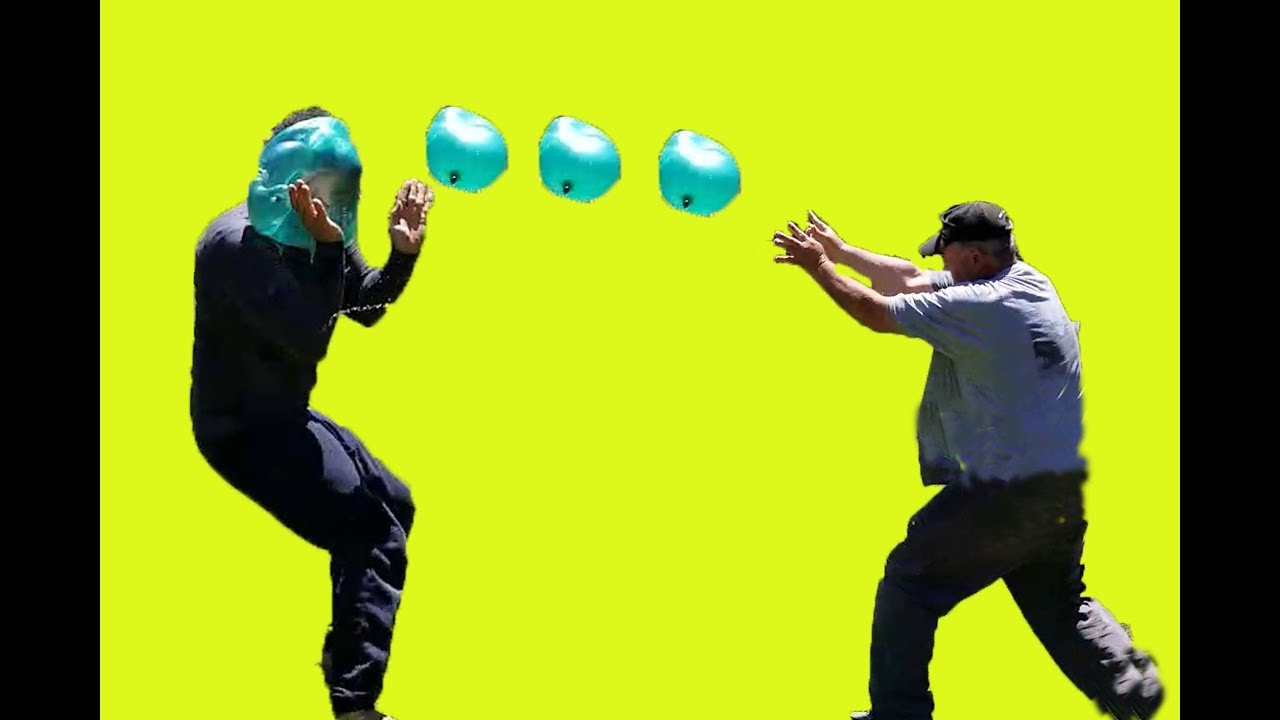 Water balloon fight - YouTube