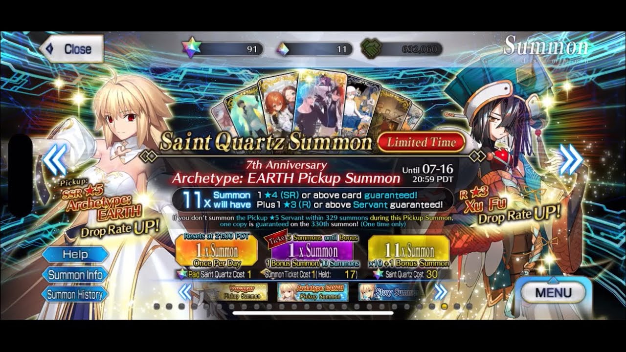 FGO 7th Anniversary Archetype: Earth Pickup Summon | Last Chance to ...