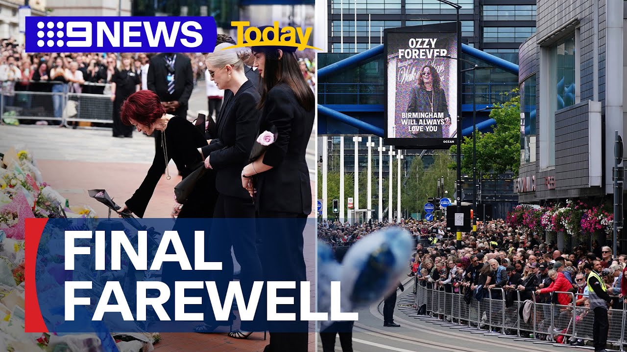 Thousands gather to pay tribute to Ozzy Osbourne | 9 News Australia ...