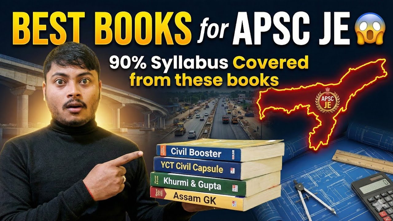 Best Books for APSC JE 2026 📚 | Civil + GS (From a Selected JE) - YouTube