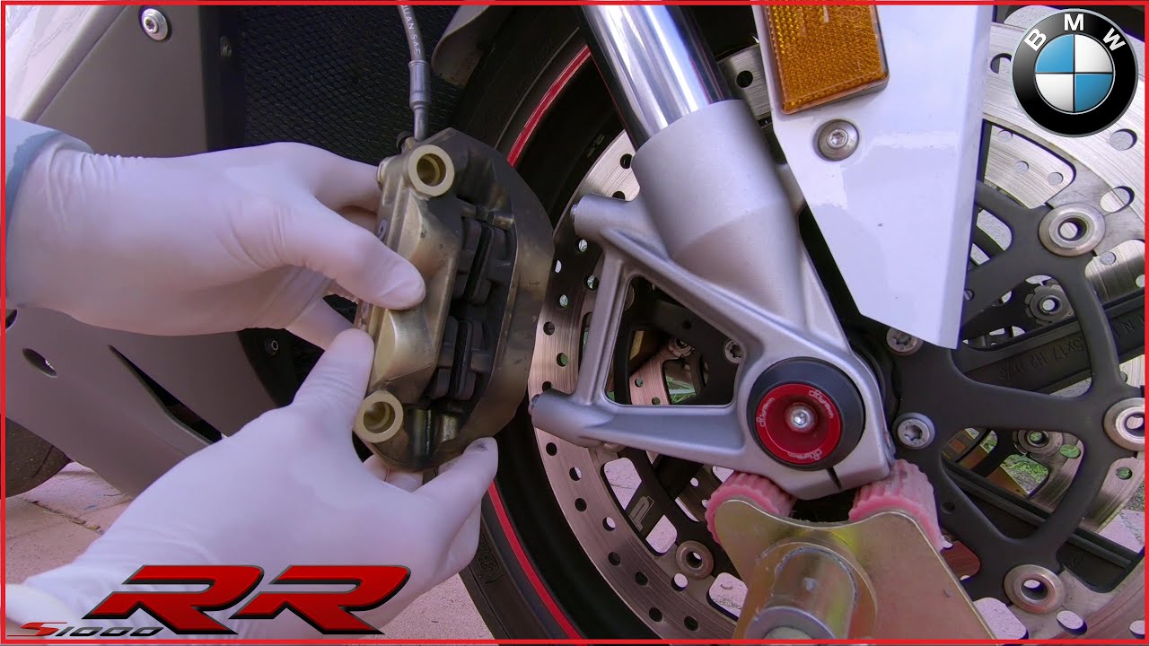 BMW S1000RR - Maintenance - Cleaning calipers and replacing front brake ...