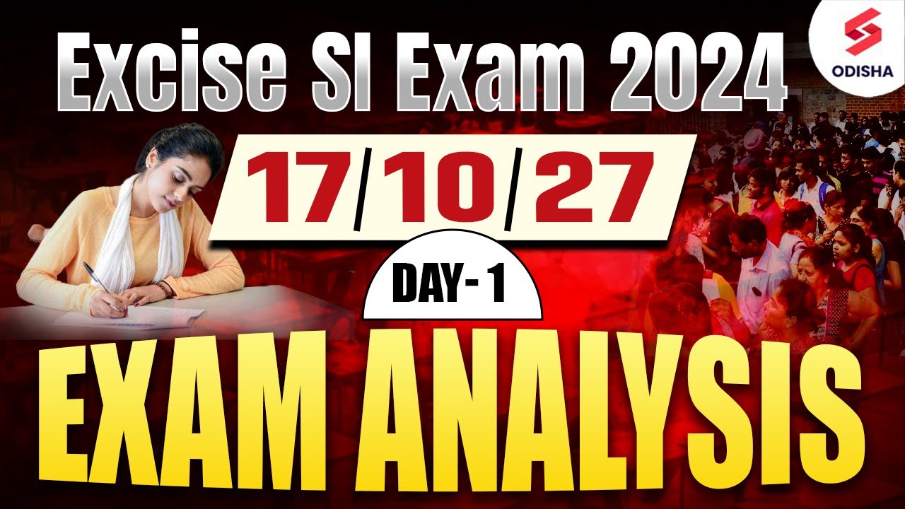 Excise SI Exam Analysis | SSC Excise SI Prelims| 17 Oct 2024 | Day 1 ...