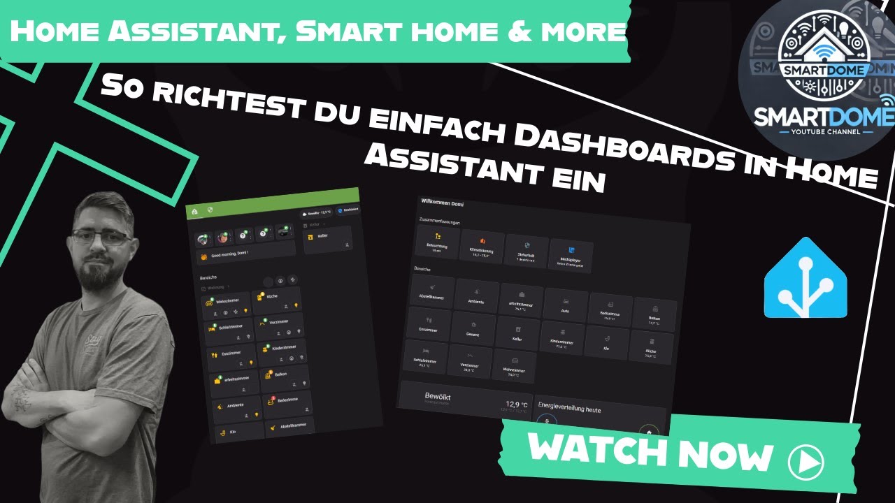 Einfach Dashboards in Home Assistant einrichten- Zuhause, Bereiche ...