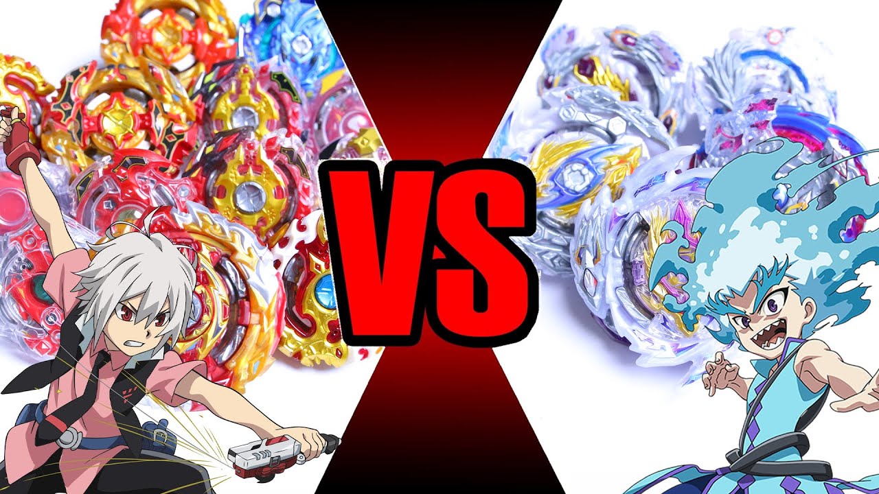 ALL LONGINUS vs ALL SPRIGGANS - LUI vs SHU | Beyblade Burst Super King ...