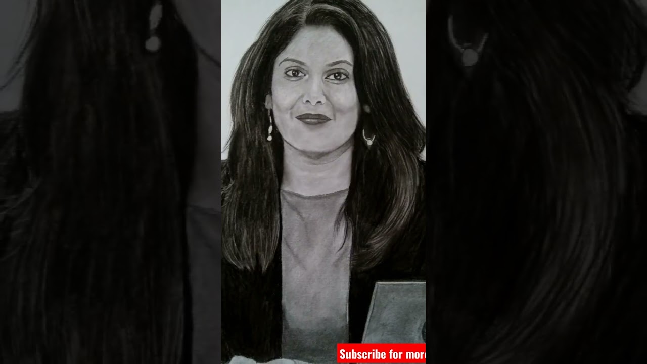Palki Sharma || @WION journalist || #pencilsketch - YouTube