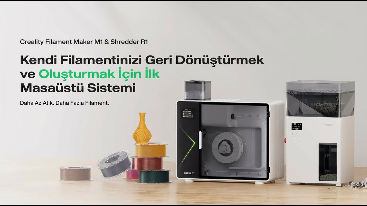 Creality Filament Maker M1 ile Üretimde Tasarruf Devri Başlıyor! - YouTube