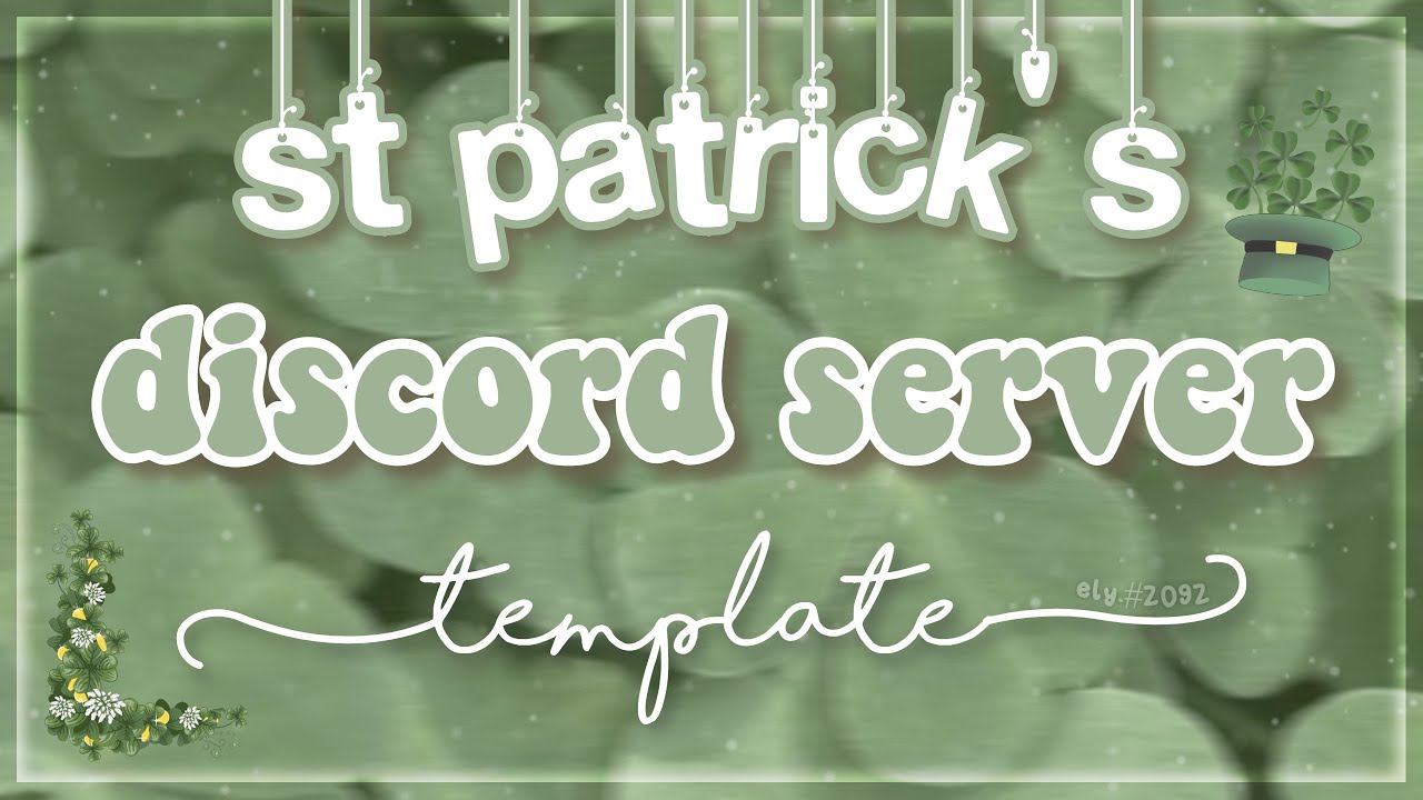 ⋆🍀﹕ aesthetic st. patrick's day theme FREE discord server template 、ely ...