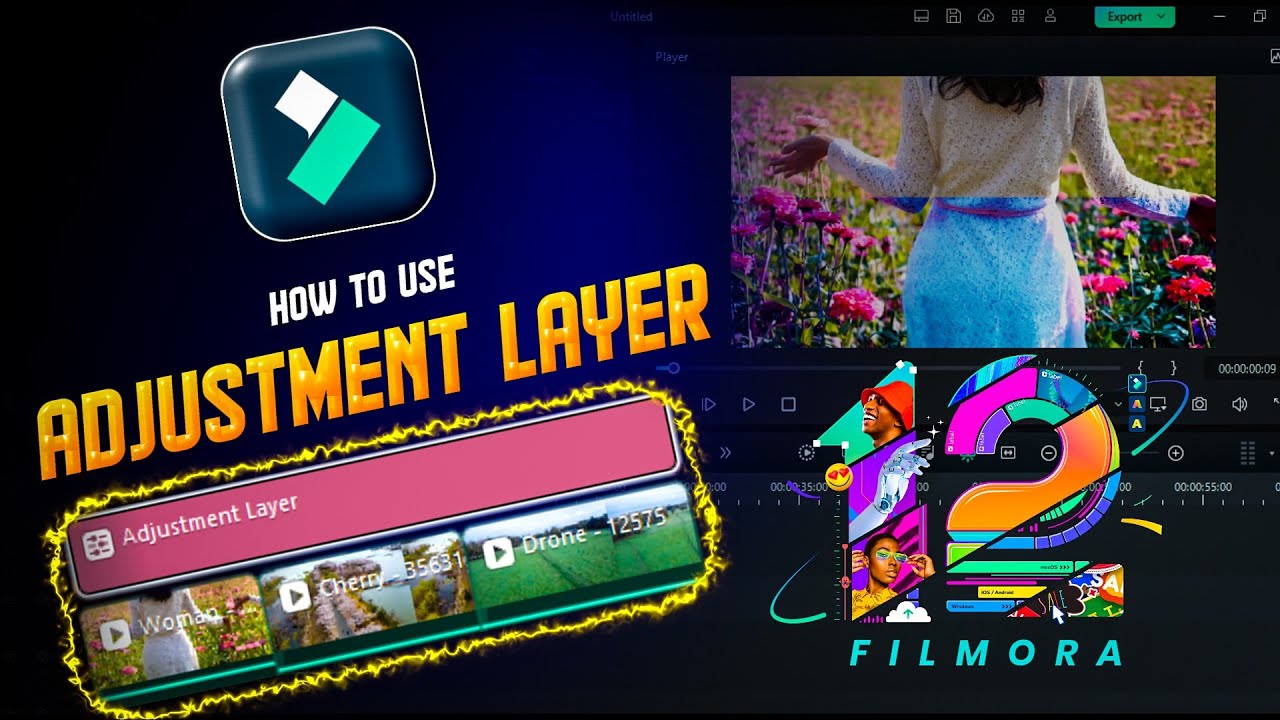 How to Use Adjustment Layer in Filmora 12 | Fimora Tutorial Hindi ...