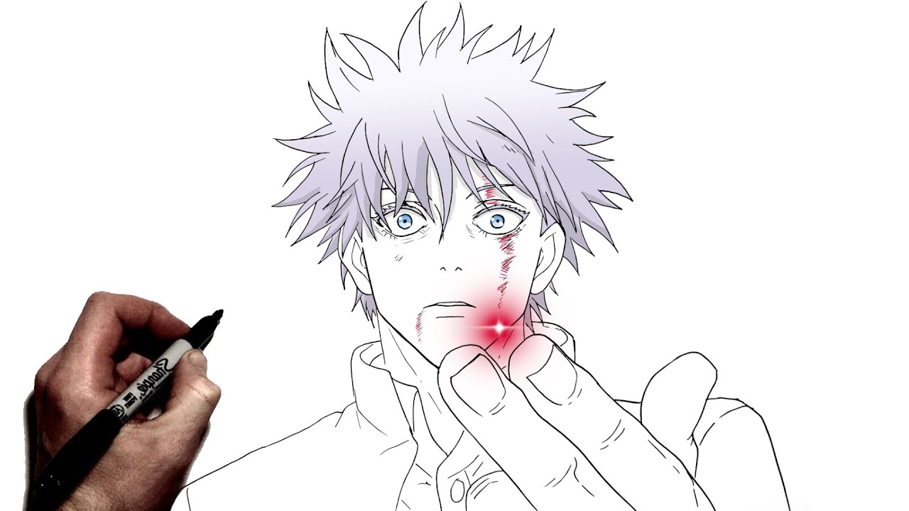 how To Draw Gojo Reversal Red | Step By Step | JJK - YouTube