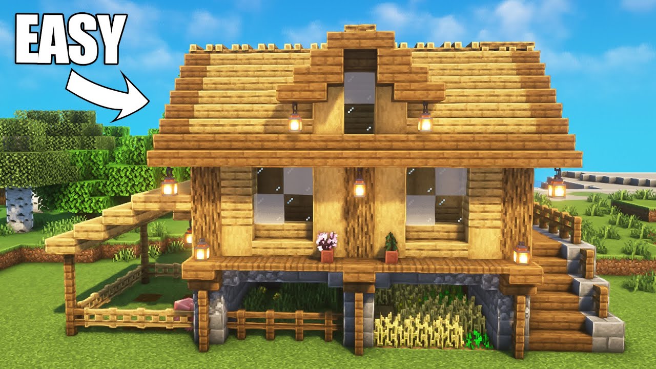 Minecraft Best Survival House Tutorial - YouTube