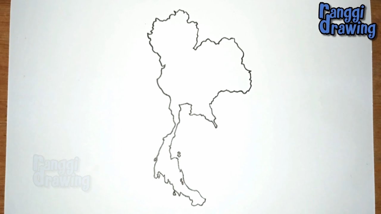 How to Draw Map of Thailand - YouTube
