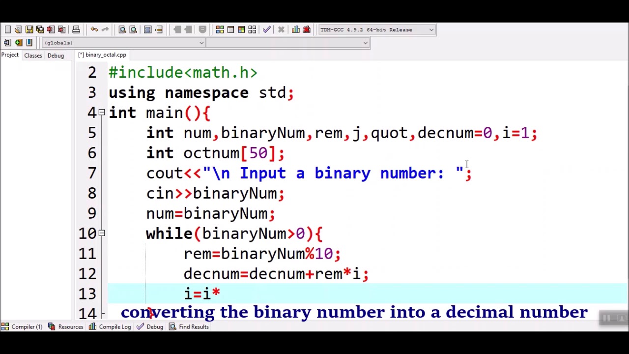 How To Convert A Number From Binary To Octal In C YouTube
