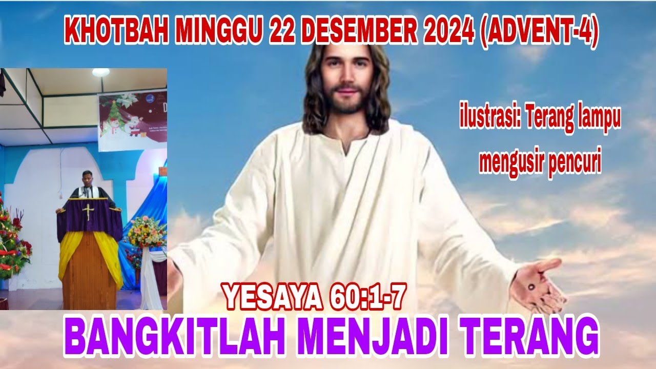 KHOTBAH MINGGU: BANGKITLAH MENJADI TERANG (YESAYA 60:1-7) - YouTube
