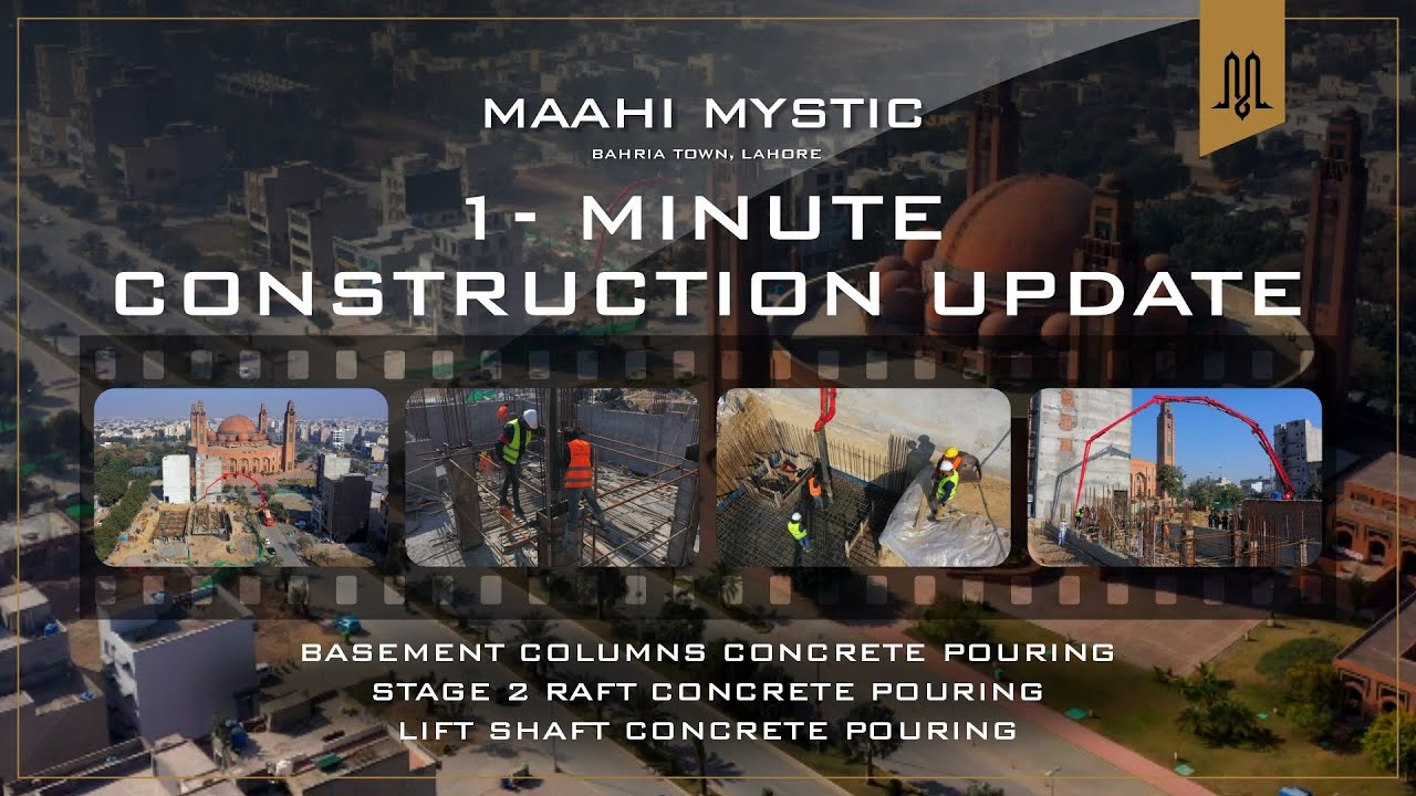 Maahi Mystic Construction Update! Basement | Raft| Lift Shaft Concrete Pouring| - YouTube