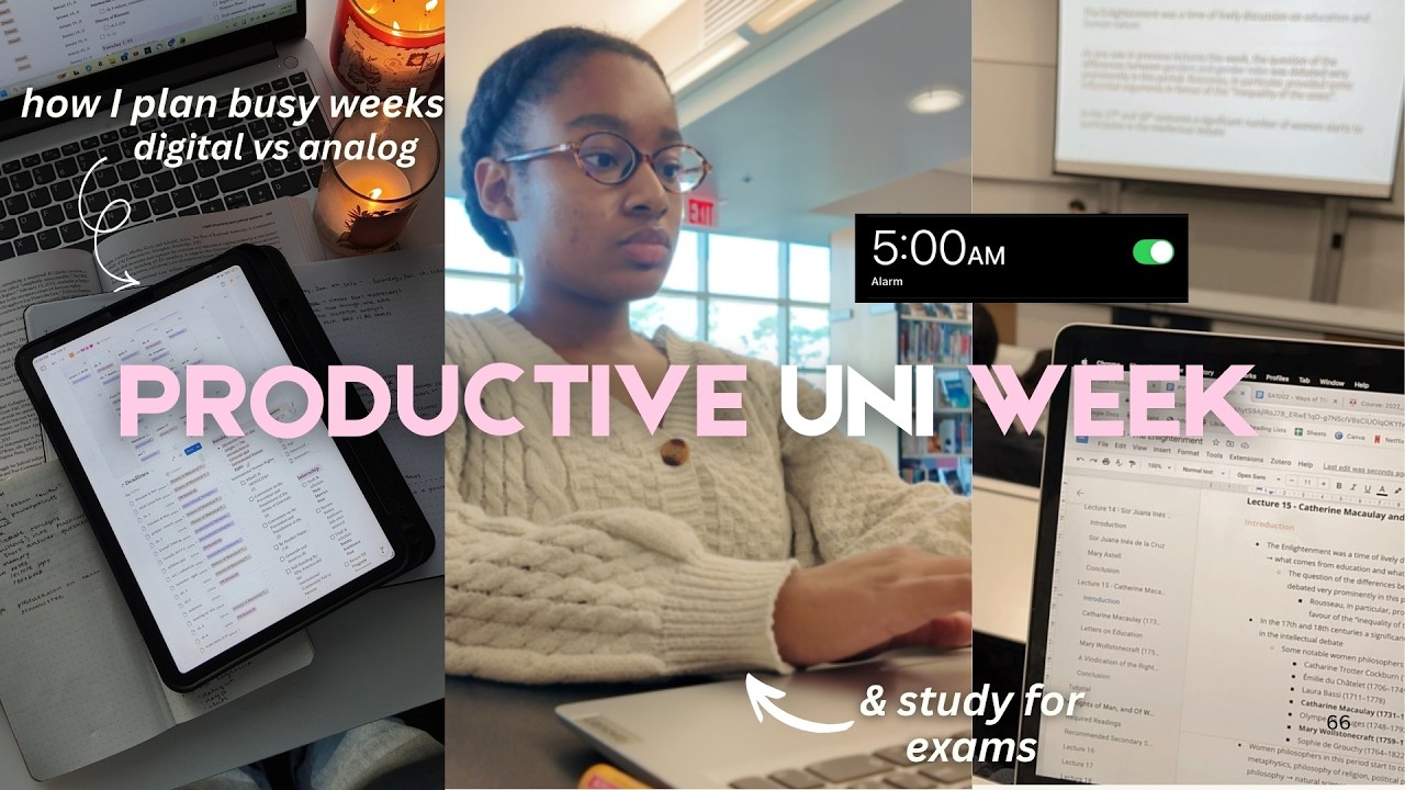 uni study vlog | how i study for an exam + plan my week when uni feels ...