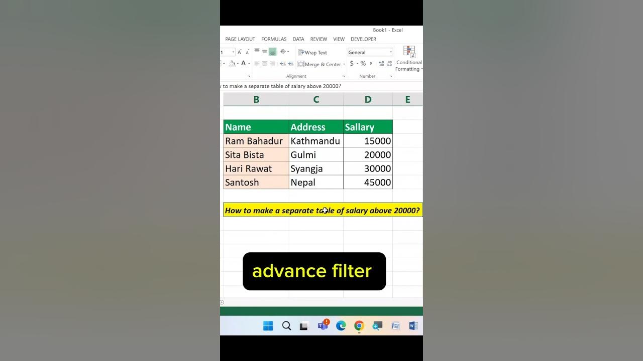 Excel advance features 💥 #exceltipsandtricks #exceltutorial #exceltipshindi #viralshorts - YouTube