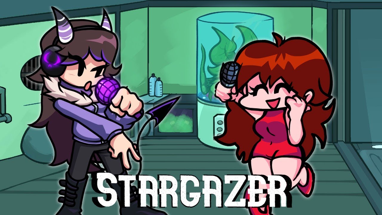 FNF Stargazer But Lilac And GF Sings It - YouTube