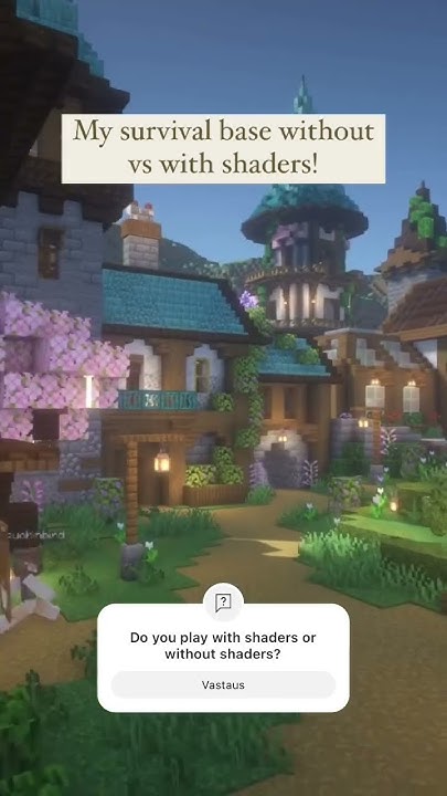 Shaders vs no shaders in minecraft! #minecraft #minecraftshorts # ...