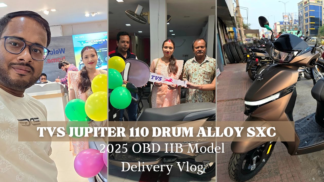 New TVS Jupiter 113cc delivery vlog || 2025 Edition || Drum Alloy SXC ...