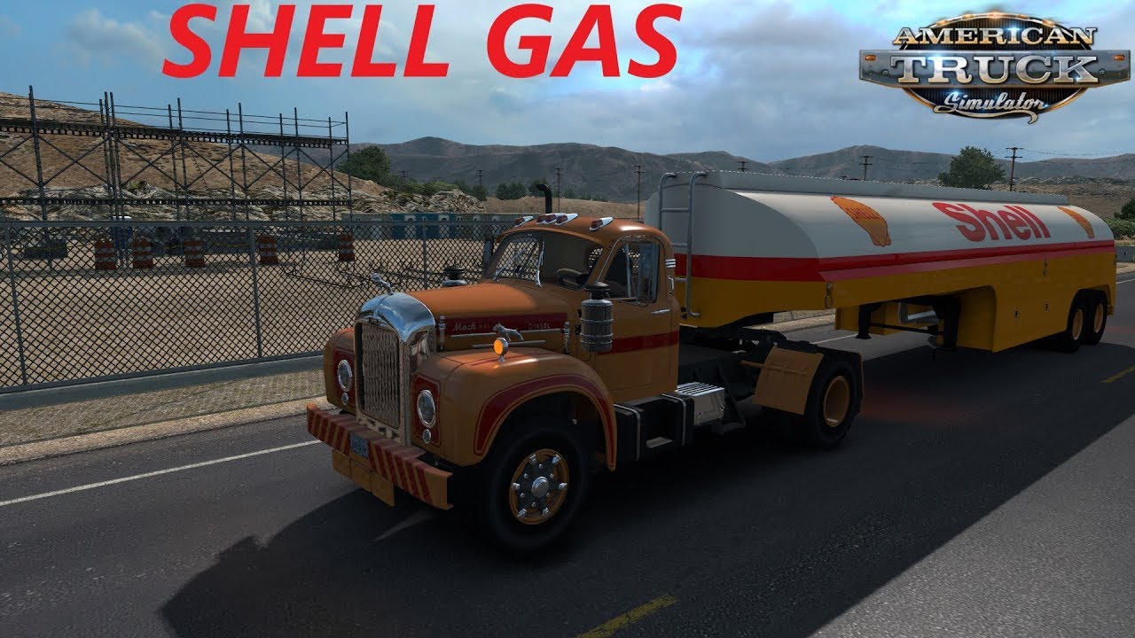 American Truck Simulator Mack B61 Delivering Shell Gasoline - YouTube