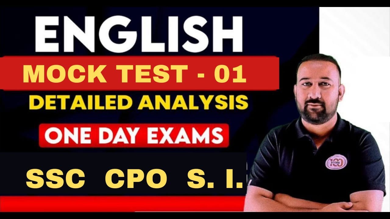 Cpo English Mock Test-01 2024 | Tricks/Rules/Concept in English Grammar ...