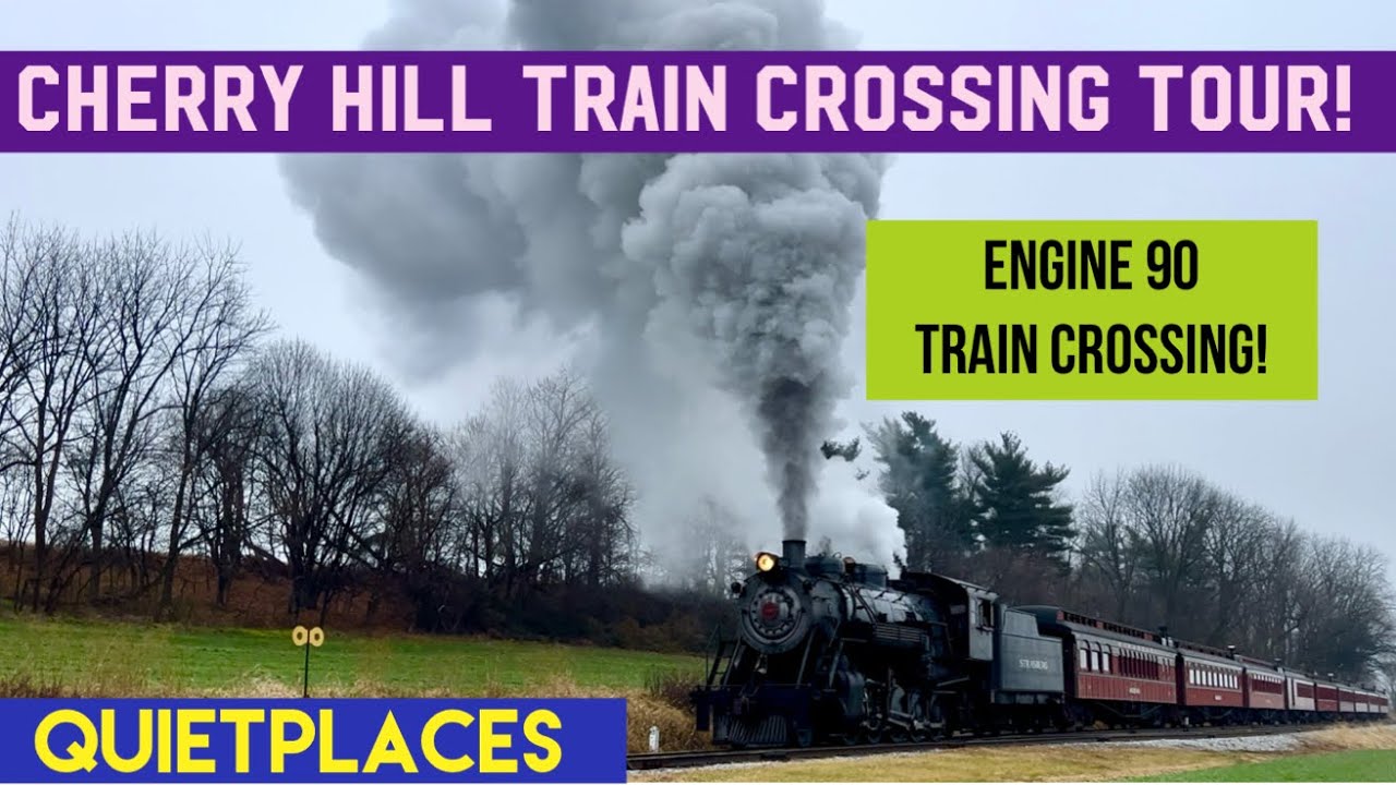 Strasburg RR at Cherry Hill Train Crossing! Tour & Train Crossing ...