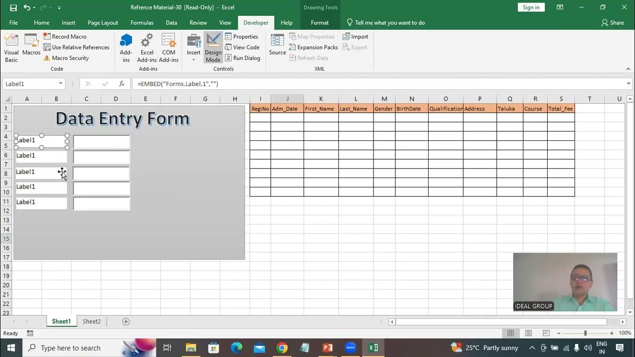 Advance Excel - Lecture-30 ActiveX Control in Excel - YouTube