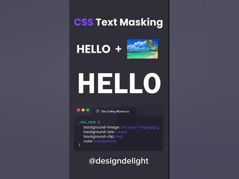 CSS Text Masking #coderslife #codinglife #studyaid #viral #codinglove #studyguide # ...