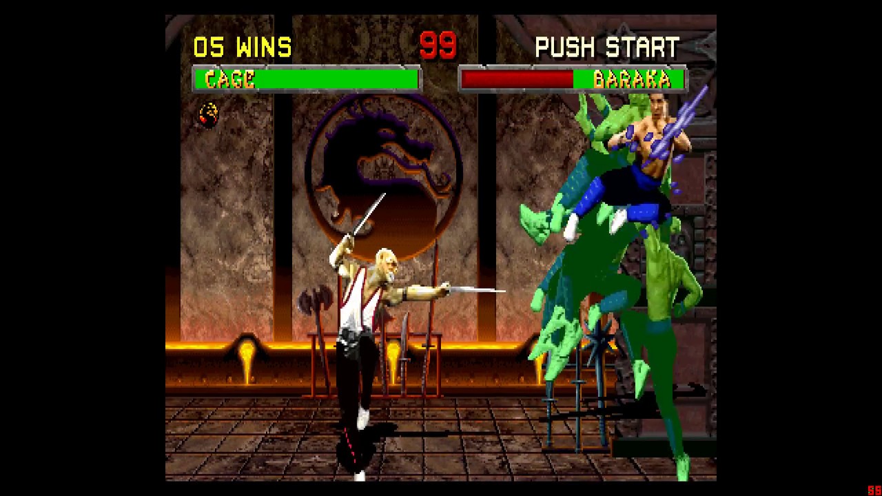 MK2 Johnny Cage's unuseable shadow flying kick joke - YouTube