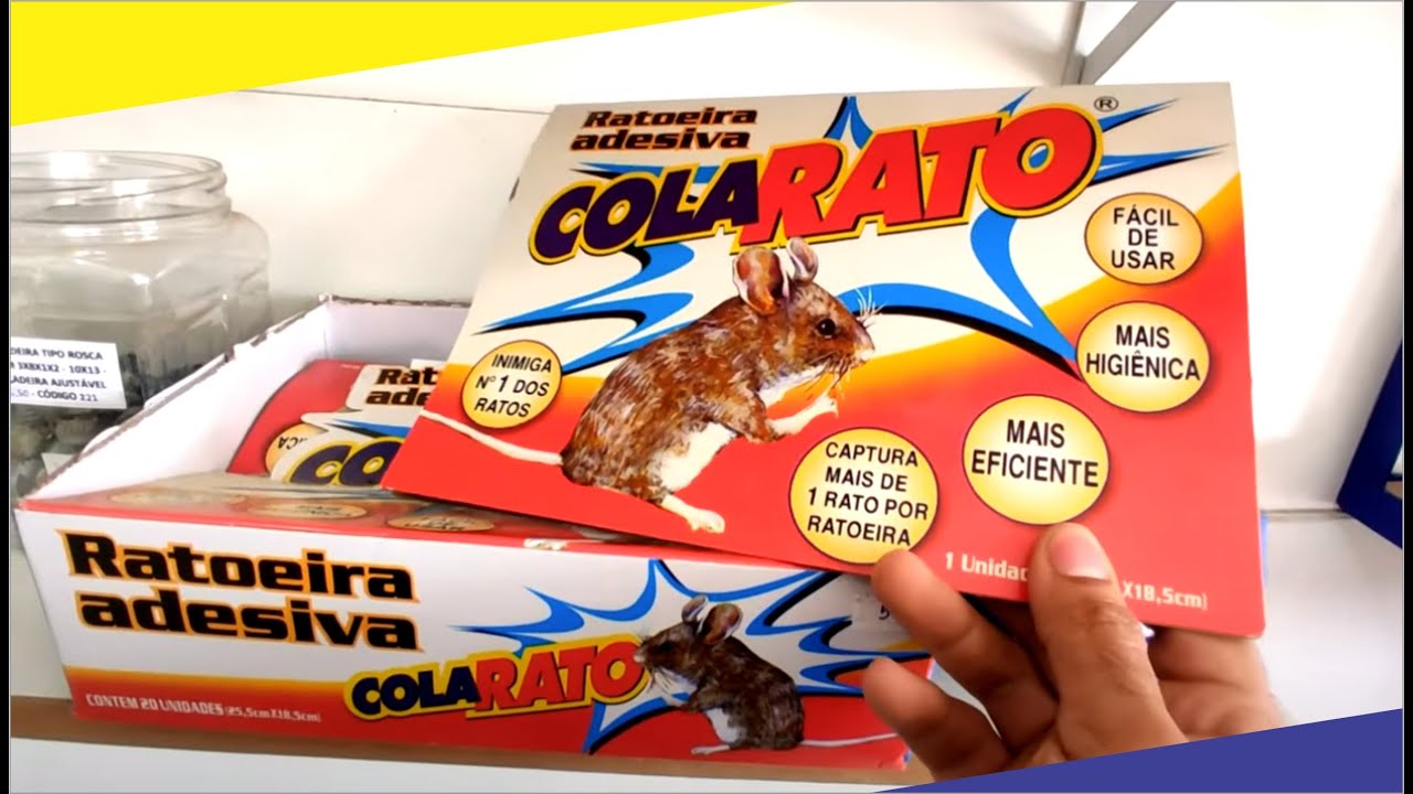 Ratoeira adesiva COLA RATO. Detalhes - YouTube