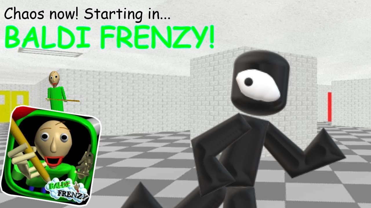 Chaos in the schoolhouse! Baldi Frenzy gameplay | ROBLOX - YouTube