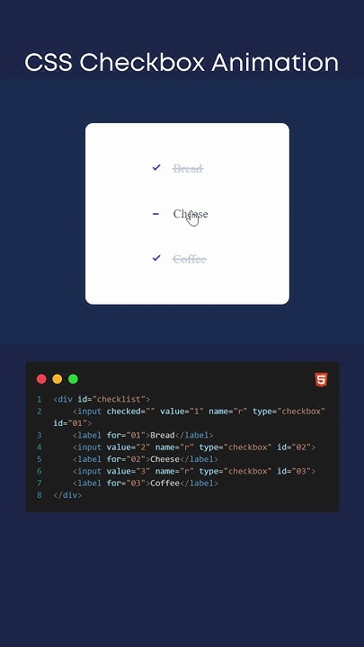 CSS Checkbox Animation | HTML CSS #css #html #tutorials - YouTube