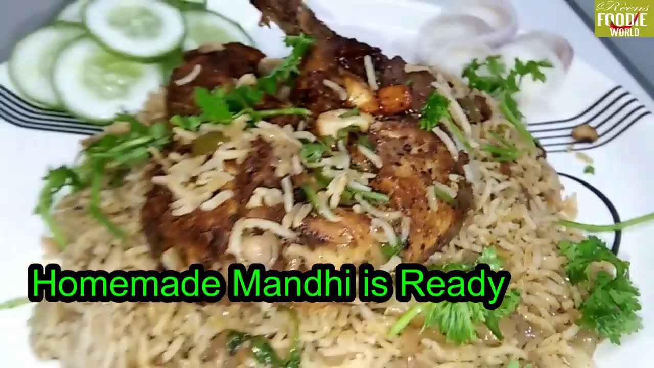Arabian Chicken Mandhi Recipe || Smoky Flavoured Rice & Without Oven ...