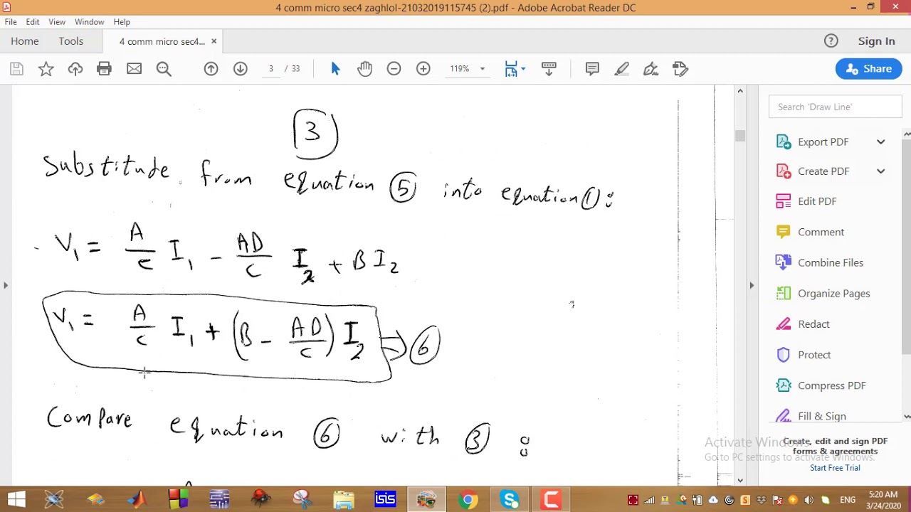 video 8 : ABCD matrix and wave amplitude (A matrix) of two port network ...