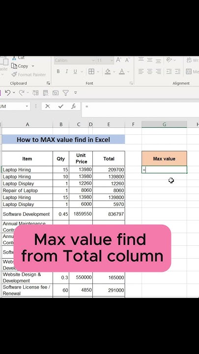 MAX formula use in Excel #excel #foryou #excelshorts #exceltips #excellife #exceltipsandtricks ...