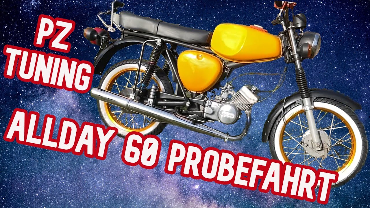 Simson S51 PZ Tuning ALLDAY 60 Probefahrt und Eindruck - YouTube