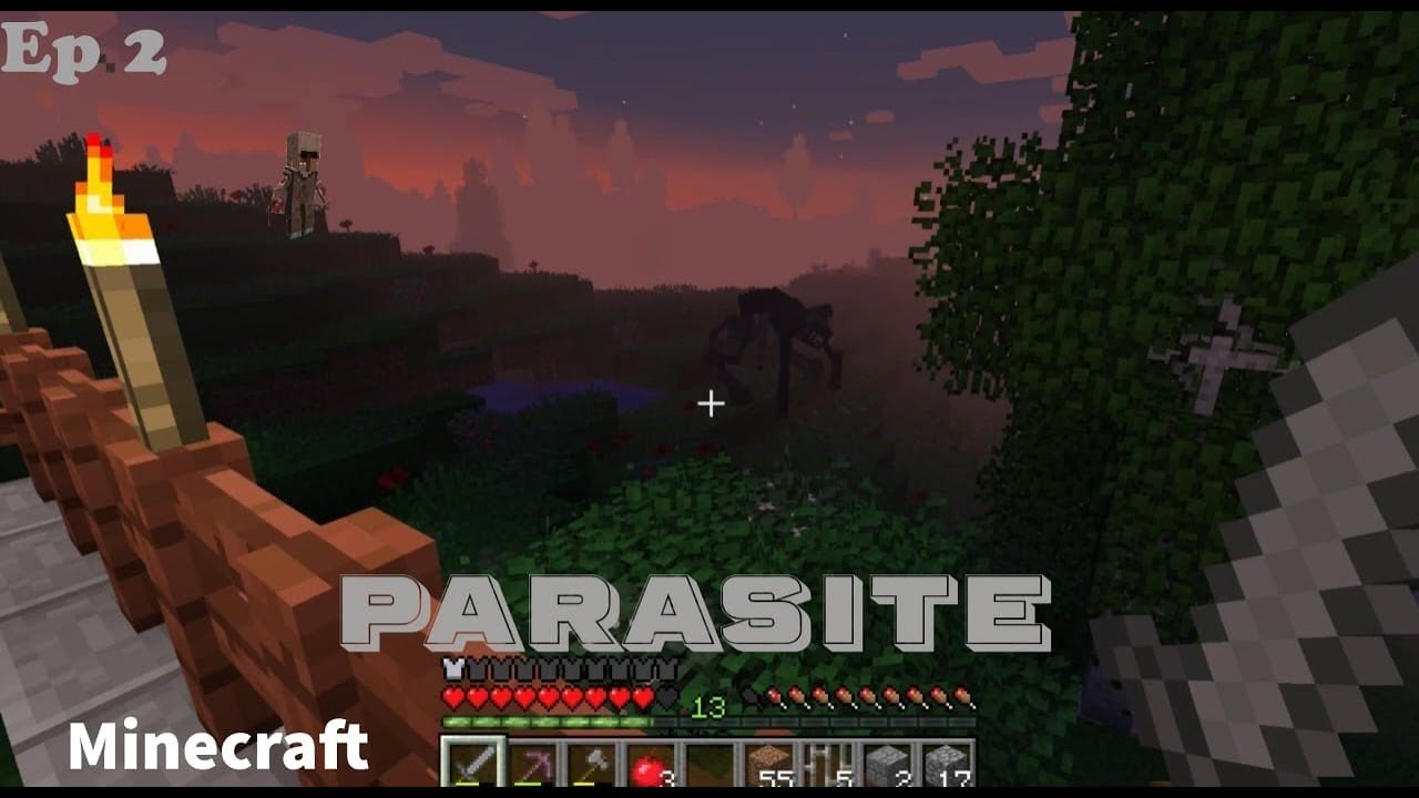 Ep 2 :Surviving Minecraft PARASITE MOD (Building a New House) - YouTube
