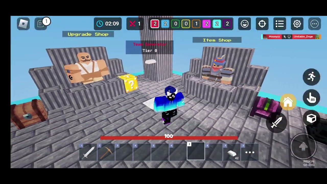 playing bed wars - YouTube