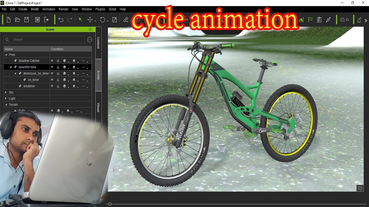 Iclone 87 Cycle Animation Tutorial Iclone Animation Short Film Iclone 8 Animation Tutorial