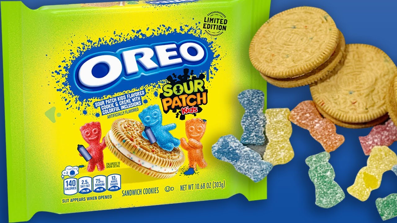 New Sour Patch Kids Oreos cookies - Limited Edition (Review) - YouTube