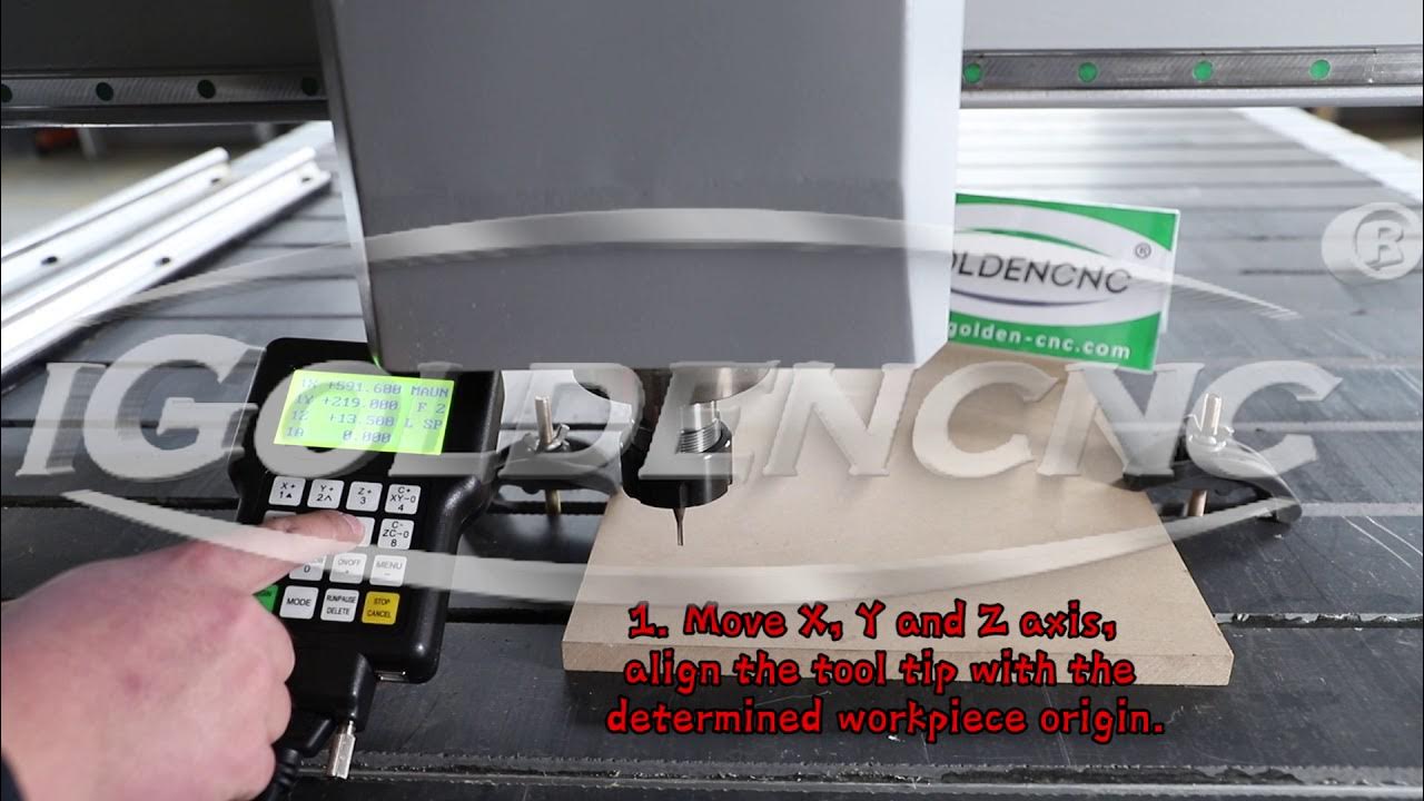 DSP A18 - How to set Workpiece Origin in DSP A18 control system - YouTube