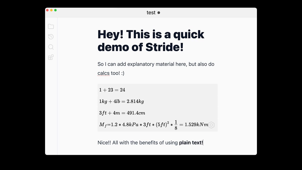 Stride markdown calc demo - YouTube