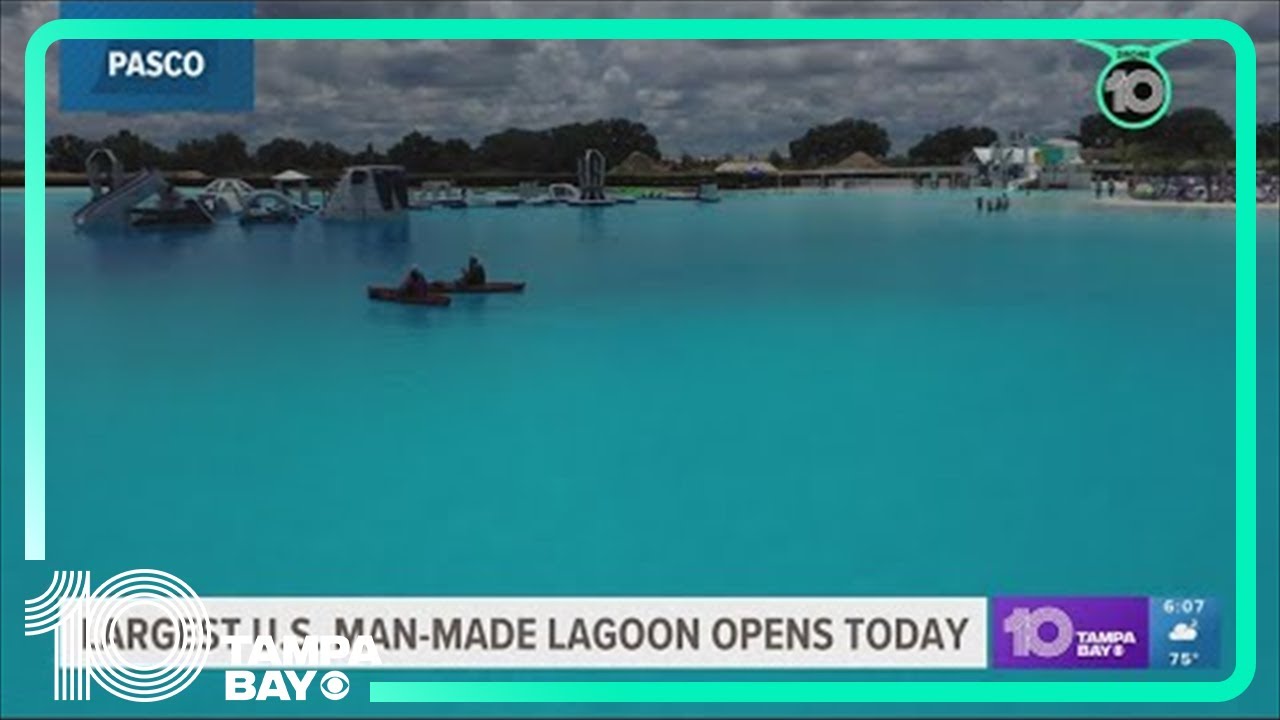 Largest man-made lagoon in the US opens in Florida - YouTube