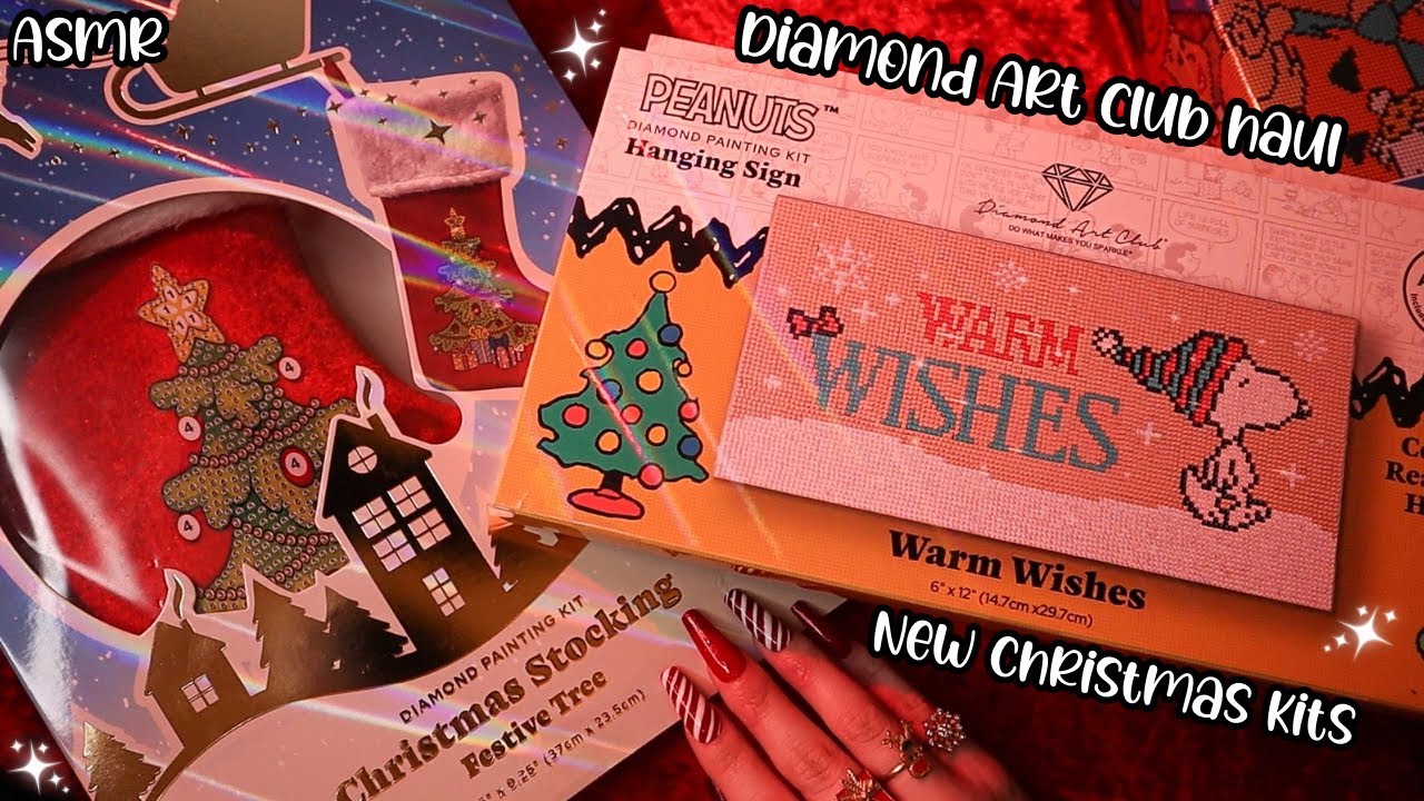 ASMR Diamond Art Club Haul 🎁 New Holiday Kits & More! 🎅🏼 - YouTube