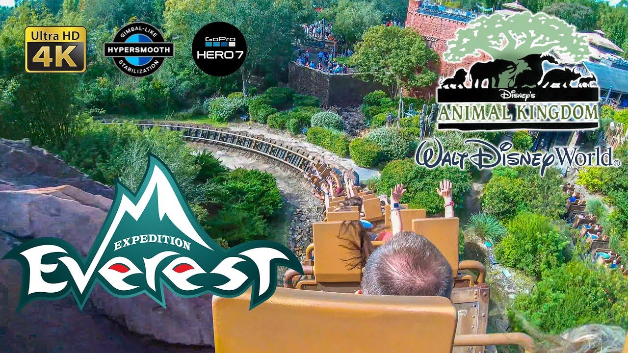 2019 Expedition Everest Roller Coaster Back Row On Ride Ultra HD 4K POV ...