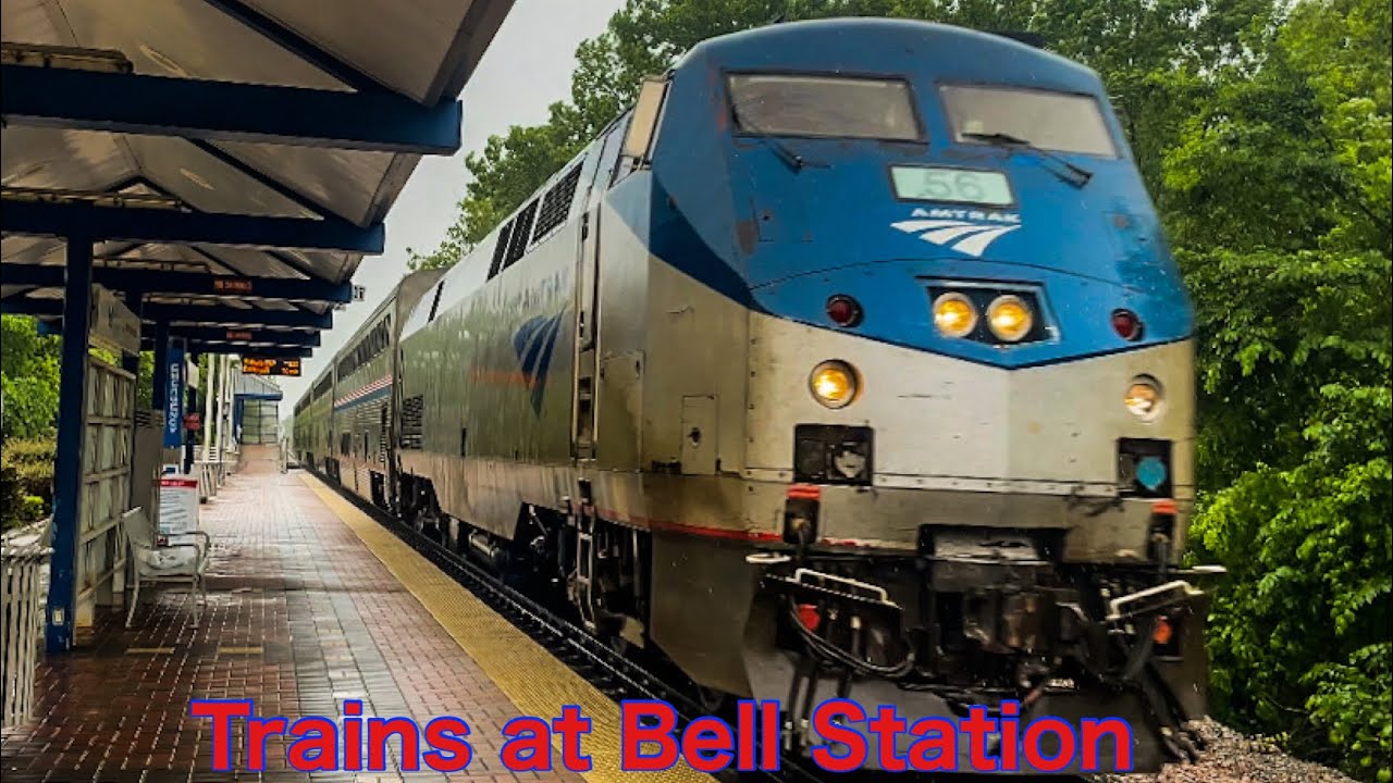 Trains at Bell Station 4-26-2023 - YouTube