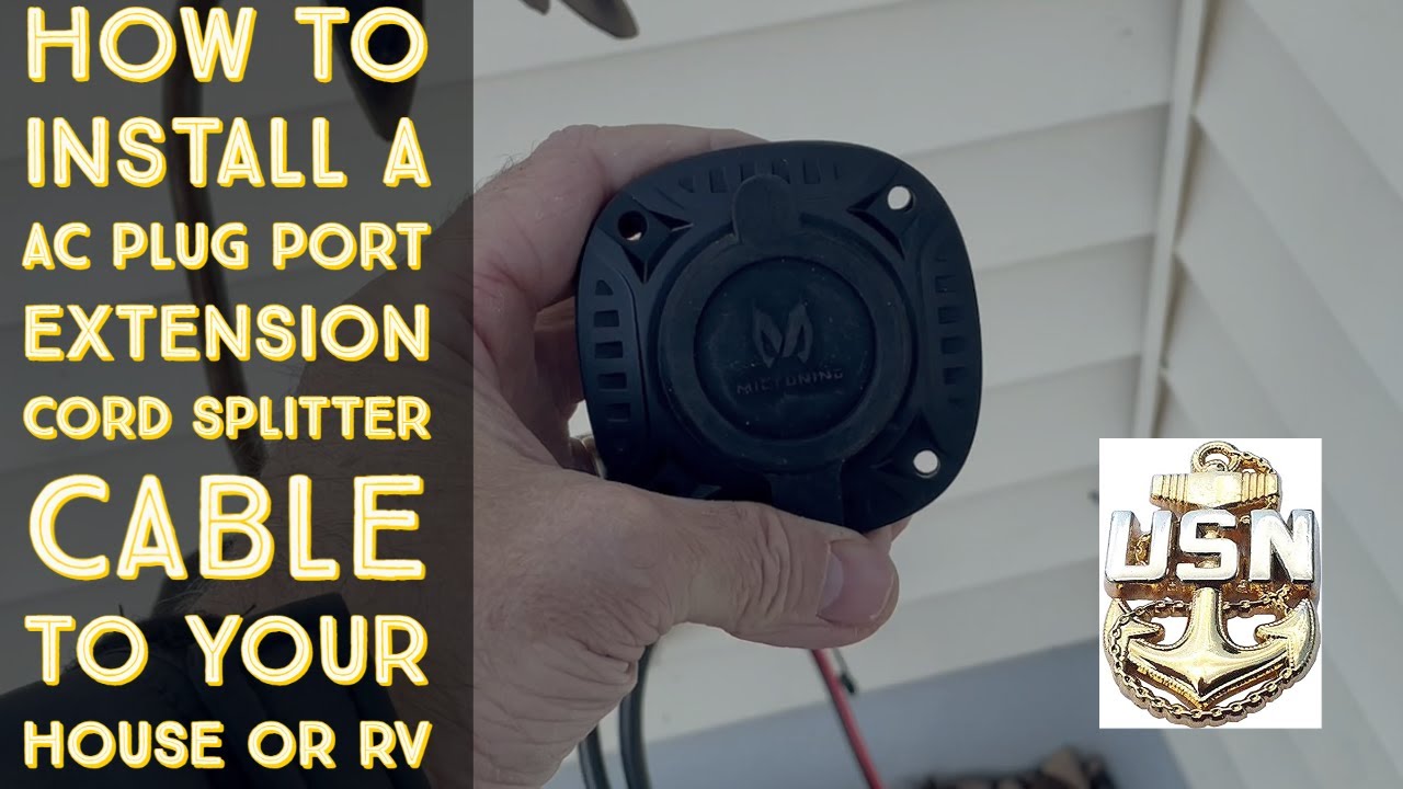How to Install a AC Plug Port Extension Cord Splitter Cable to your ...